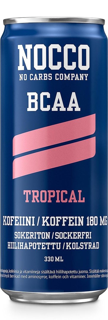 Energiajuoma Nocco BCAA Tropical 0,33l /24 kpl ltk - tilaa Wulffin ...